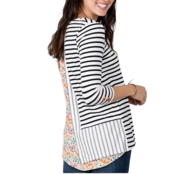 Matilda Jane | Tops | Matilda Jane Medium Joanna Gaines Floral Stripe ...